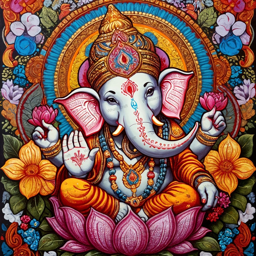 Ganpati Bappa Morya - Rolled Paint By Numbers | Whattacraft